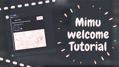 mimu greet message 🌸 discord tutorial mswannyy youtube