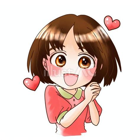 笑顔の女の子イラスト No 23504383／無料イラスト フリー素材なら「イラストac」