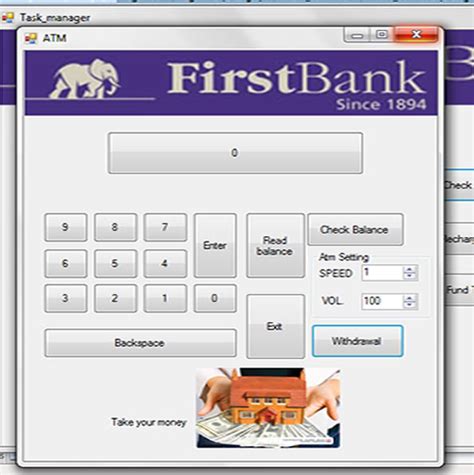 simulating a voice aided automated teller machine for the blind free