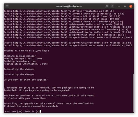 how to upgrade ubuntu from command line terminal