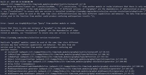 cannot use graphqlobjecttype query from another module or realm