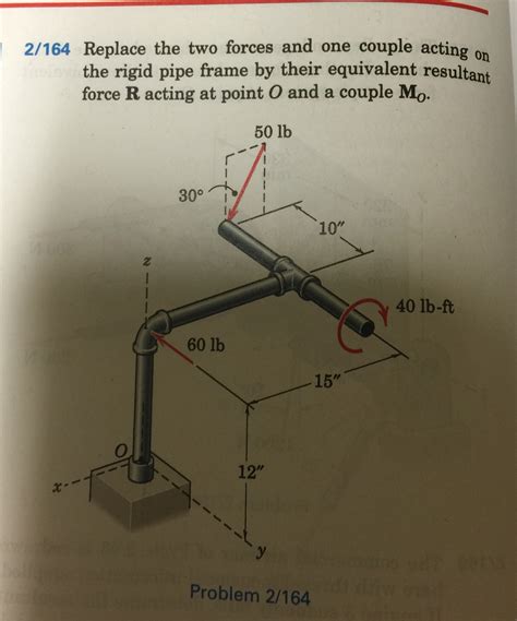Solved Replace The Two Forces And One Couple Acting On The