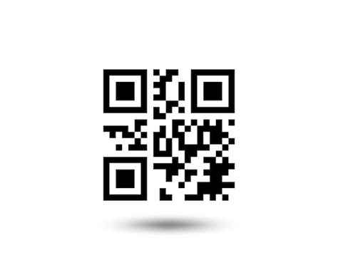 고립 된 벡터 Qr 코드 샘플 프리미엄 벡터