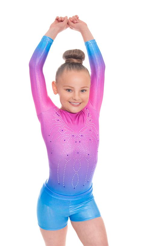 Viper Ice Blue Long Sleeve Gymnastics Leotard Velocity Pro Sport