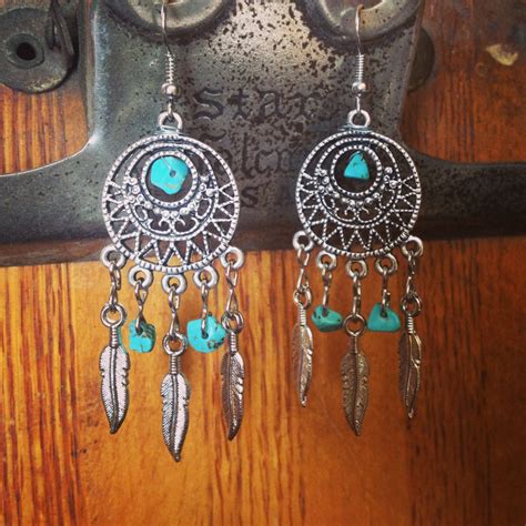 Turquoise Dream Catcher Earrings