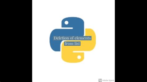 deletion of elements from list in python youtube