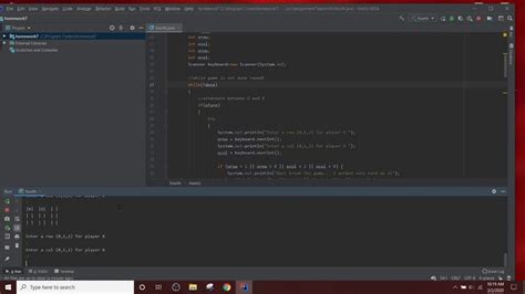 tic tac toe program in java youtube
