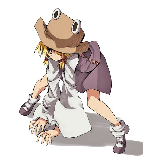 Safebooru Blonde Hair Blue Eyes Eyes Hat Mieharu Moriya Suwako Ribbon