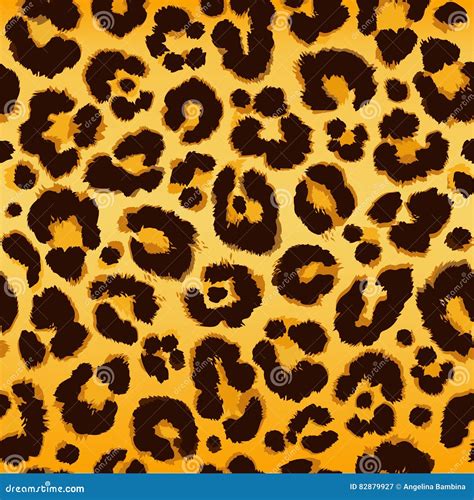 Seamless Leopard Pattern Vector Stock Vector Illustration Of African