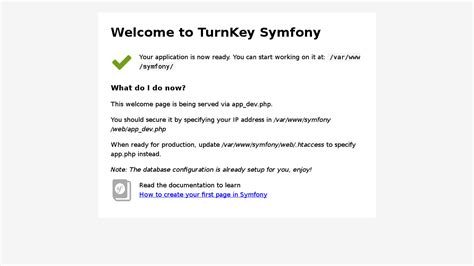 symfony turnkey gnu linux