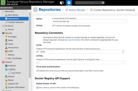 configure nexus repository for docker registry windows data analytics