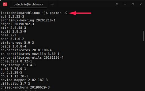 how to list installed packages in linux ostechnix