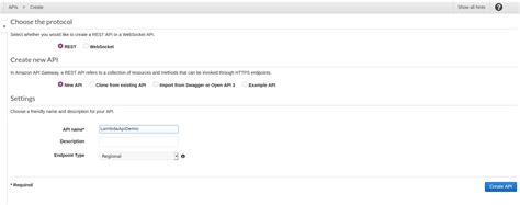 rest api using aws java sdk