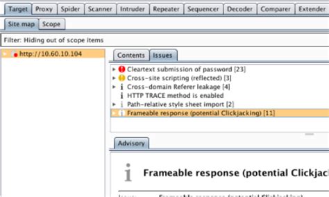 the anti clickjacking x frame options header is not present solution