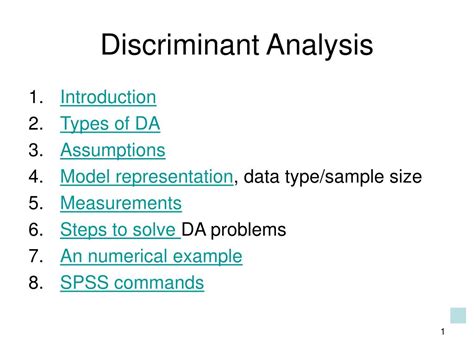 ppt discriminant analysis powerpoint presentation free