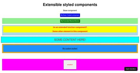 styling nested styled components codesandbox