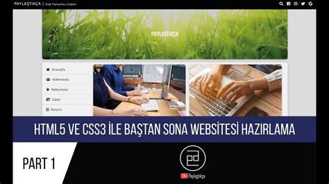 html5 ve css3 ile baştan sona site yapımı part 1 8 youtube