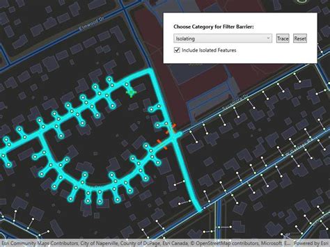 perform valve isolation trace arcgis maps sdk for arcgis