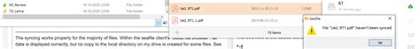 local sync fails for some files after windows update seafile