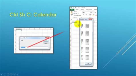 creating calendars with excel vba youtube