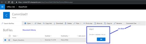 sharepoint framework spfx extension add listview command set to