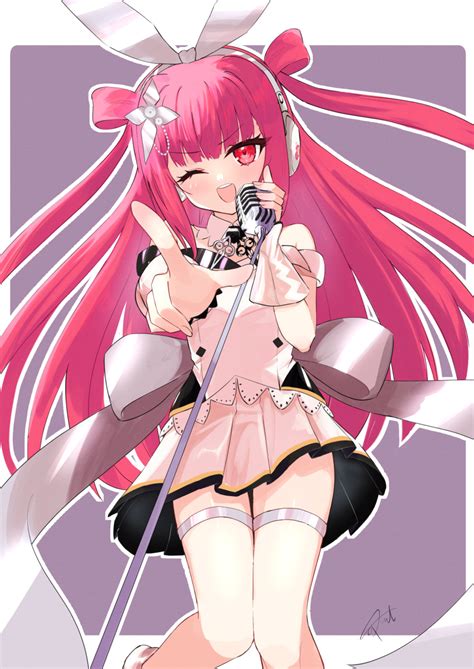 Safebooru 1girl Beatmania Music Red Eyes Red Hair Red Hair Singing