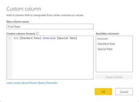 error handling power query microsoft docs