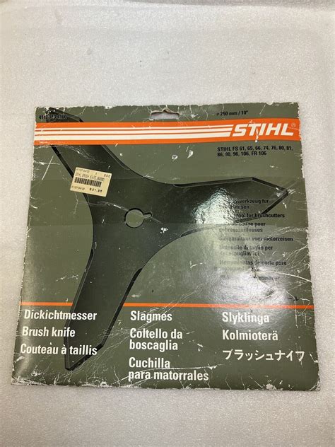 New Genuine Stihl Brush Knife 250mm 10 4112 713 4100 Oem Ebay
