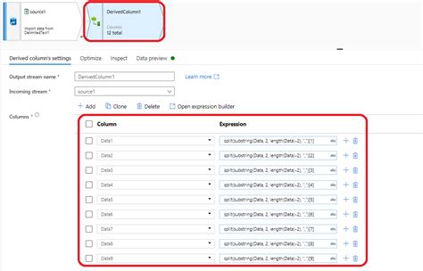 split a json string column or flatten transformation in