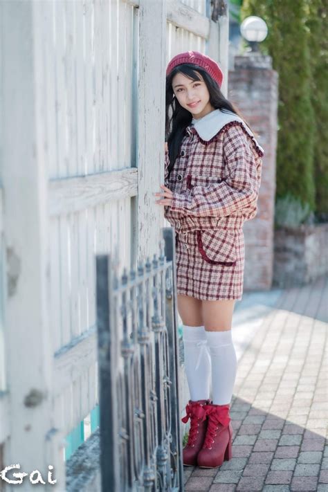 超絶美少女jc2・angieちゃん15 『赤チェックコーデ6』 Gais Portrait Photo