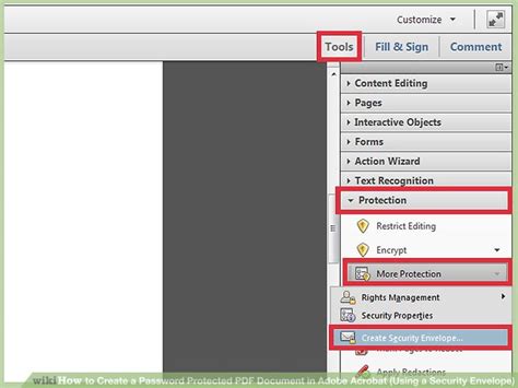 how to create a password protected pdf document in adobe acrobat using