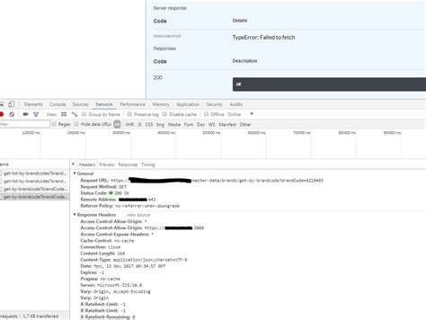 typeerror failed to fetch for valid response support tyk