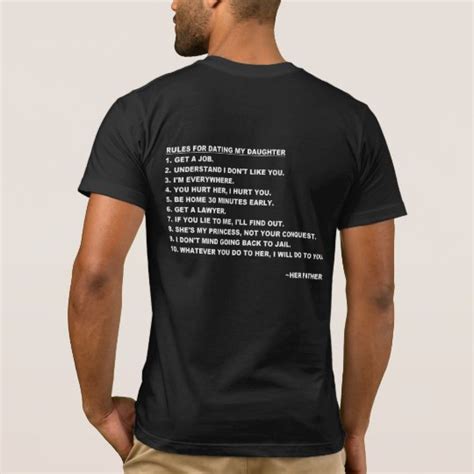 Rules For Dating My Daughter T Shirt For Dads