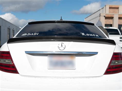 Mercedes W204 Dtm Carbon Fiber Trunk Spoiler C250 C300 C350 C63 Sedan