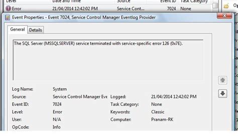 sql server mssqlserver service failing to start in ms