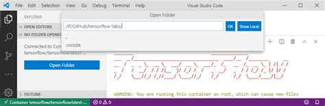edit build run in a container with vs code