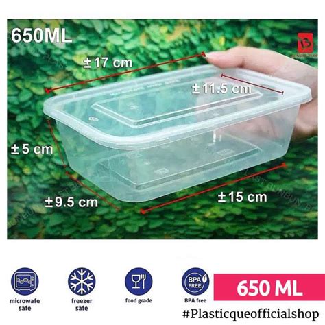 Promo Thinwall 650ml 650 Ml Isi 25pcs 25 Pcs Rectangle Rec Thin Wall