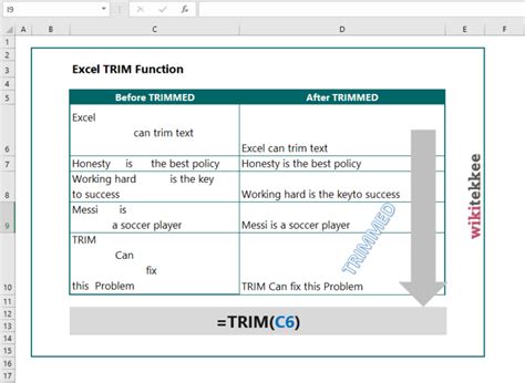 excel trim function 5 examples wikitekkee