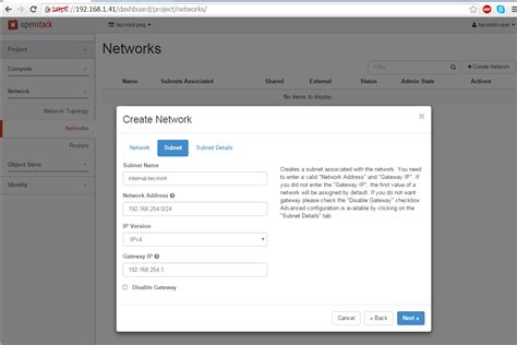 how to configure openstack network to enable access to