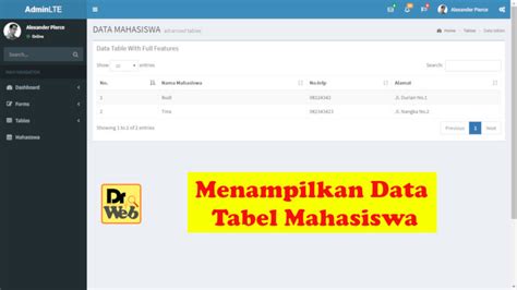 cara membuat tabel data nilai siswa dengan php rumus soal