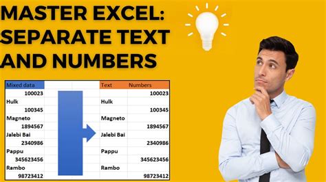 hindi excel tutorial how to separate text and numbers in a column