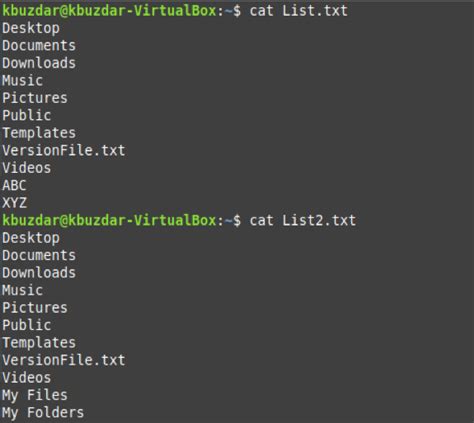 linux “diff” command examples