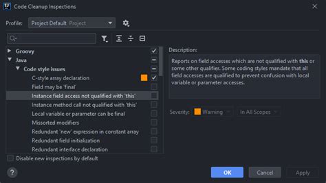 add this to member variables methods in intellij idea stack overflow