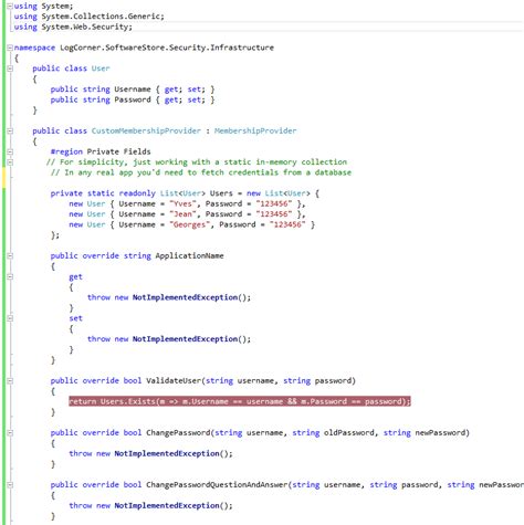 how to configure custom membership and role provider using