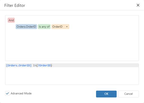 use query parameters business intelligence dashboard devexpress