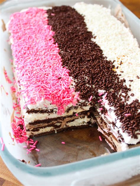 Neapolitan Ice Cream Sandwich Cake Life And Sprinkles By Taryn Camp