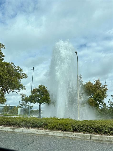 Broken Fire Hydrant Geyser On Laguna Canyon Rd Near The 133 In Quail