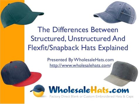the differences between structured unstructured and flexfit snapback…