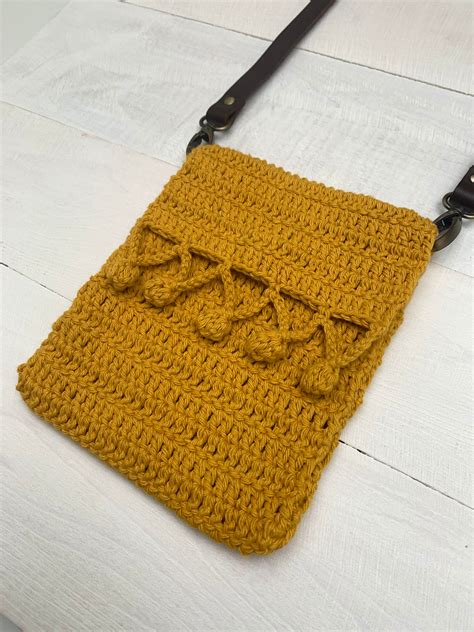 Crochet Shoulder Bag Pdf Pattern And Video Tutorial Crochet Etsy