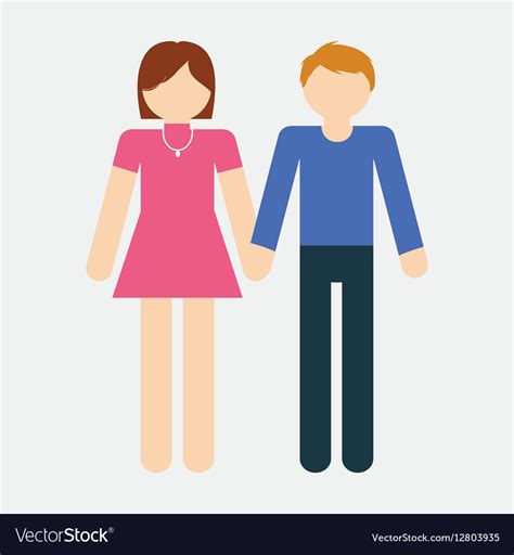 Heterosexual Couple Icon Image Royalty Free Vector Image
